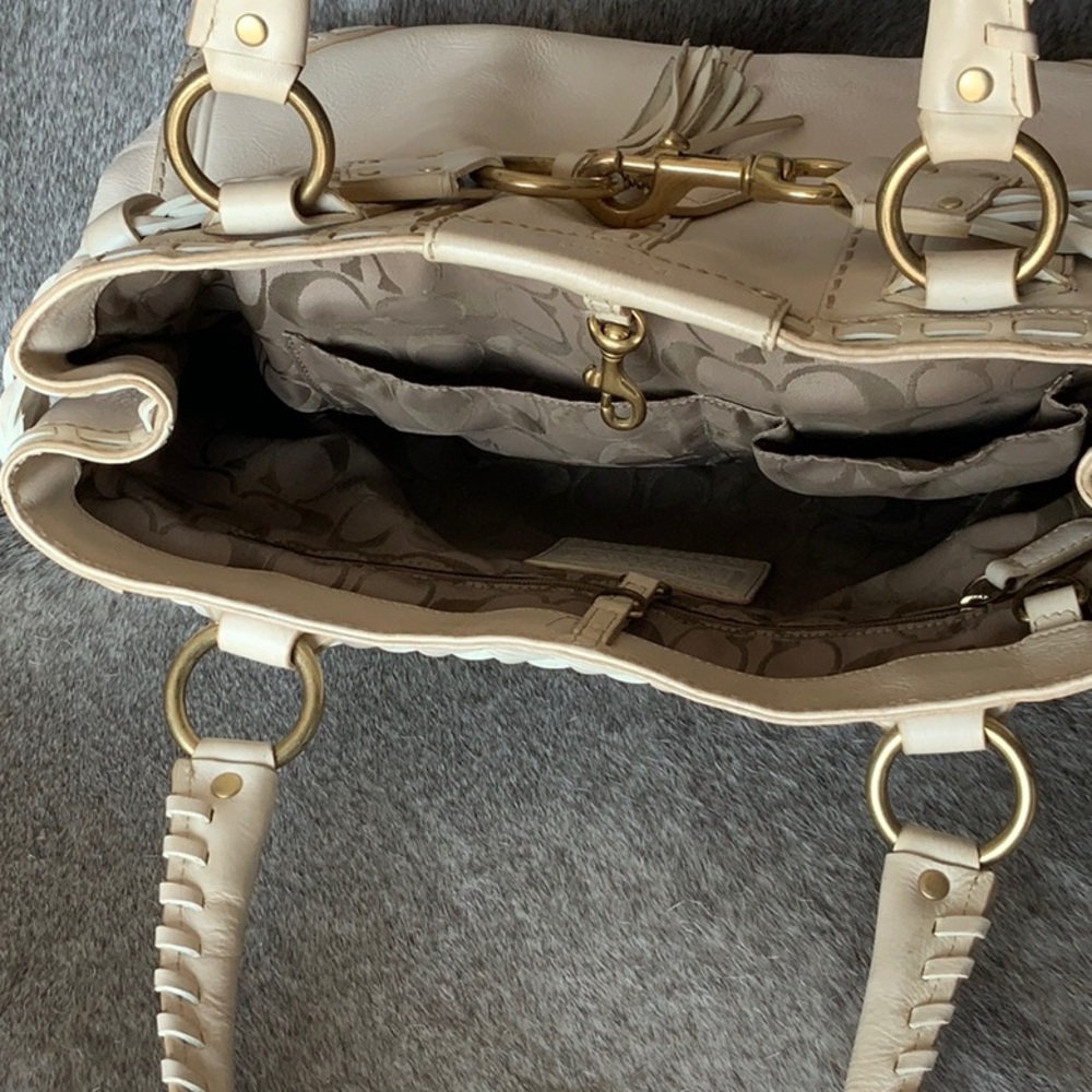 Coach Hamptons Limited Edition Braided Handbag - Gem